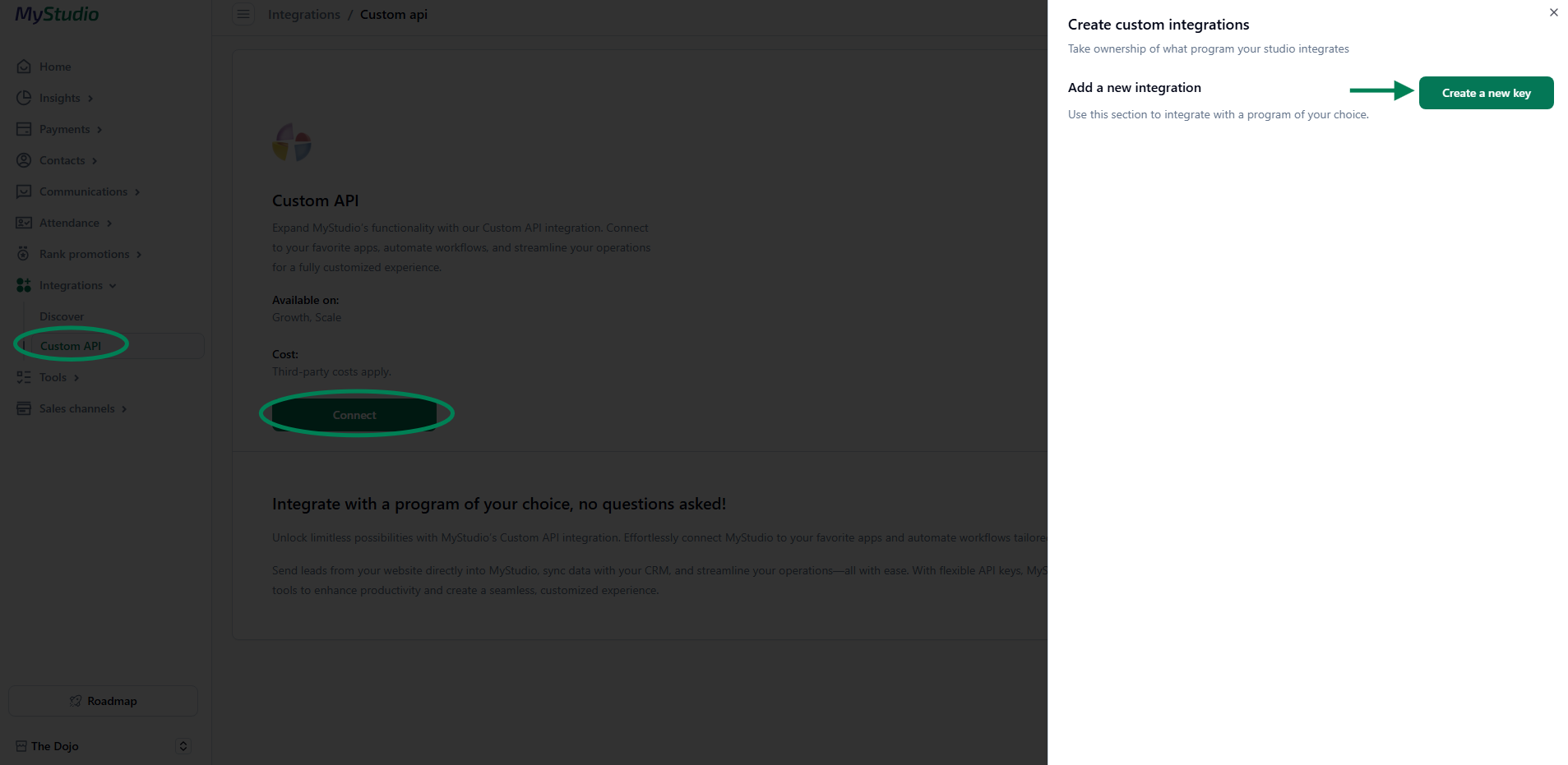 Custom API and iFrame